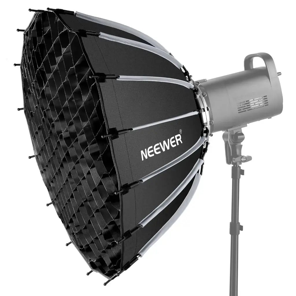 Softbox Parabólico Neewer 65 cm Liberación Rápida con Grid | New Line ...